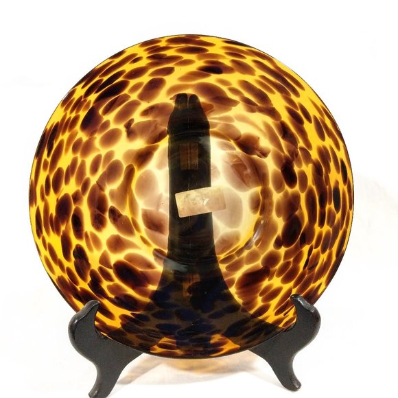 Pier 1 | Dining | Set Of 2 Nwt Pier Tortoise Shell Glass Plates | Poshmark